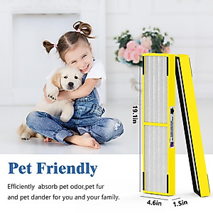 6 Packs FLT5000 Plastic Frame True HEPA Filter C Replacement Compatible with AC5000 AC5000E AC5250PT AC5350B AC5350BCA AC5350W AC5300B with 6 Packs Activated Carbon Pre-Filters