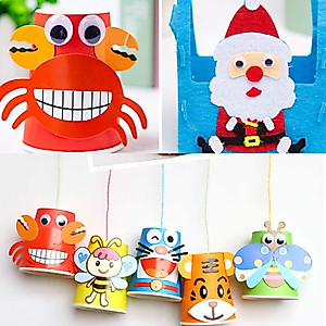 FINGOOO 1 Inch Googly Wiggle Eyes with Self Adhesive, 100-PACK for DIY Art Crafts