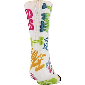 Under Armour Youth Novelty Crew Socks, 2-Pairs , White , Small