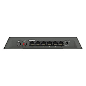 D-Link 6-Port 10Gb & 2.5Gb Unmanaged Gaming Switch with 1 x 10G, 5 x 2.5G - Multi-Gig, Network, Fanless, Plug & Play, Colored Indicator (DMS-106XT)