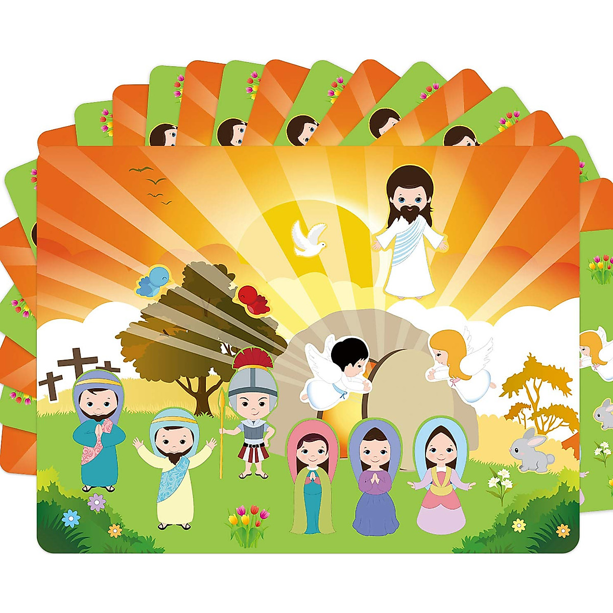 Make an Easter He Lives Sticker Scenes Resurrection Stickers 11 Sets for Kids Indoor Bible Games Activities