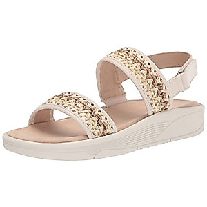 Easy Spirit Women's RAINA8 Wedge Sandal, Beige 110, 10 Wide