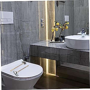 DOITOOL 2pcs Water Tank Wrench Toilet Tank Handle Toilet Handle Toilet Flush Lever Toilet Flush Levers Flush Levers Accessories Flush Lever Accessories Silver Switch Zinc Alloy Toilet