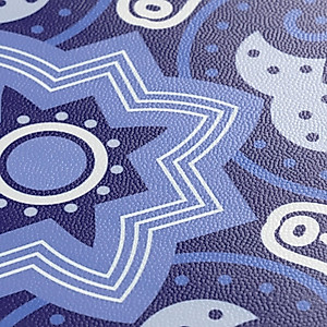 Peel and Stick Floor Tile, Blue Flower Vinyl Flooring, Durable and Waterproof for Update Bathroom Kitchen Basement, 12x12In, 10pc