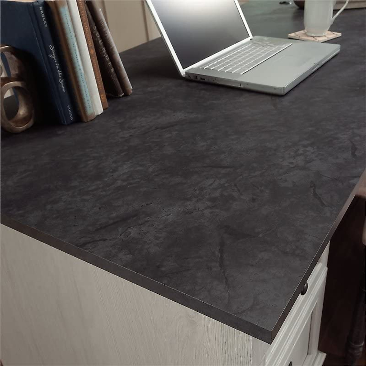 Sauder Palladia L-Shaped Home Office Desk in Glacier Oak, Glacier Oak Finish