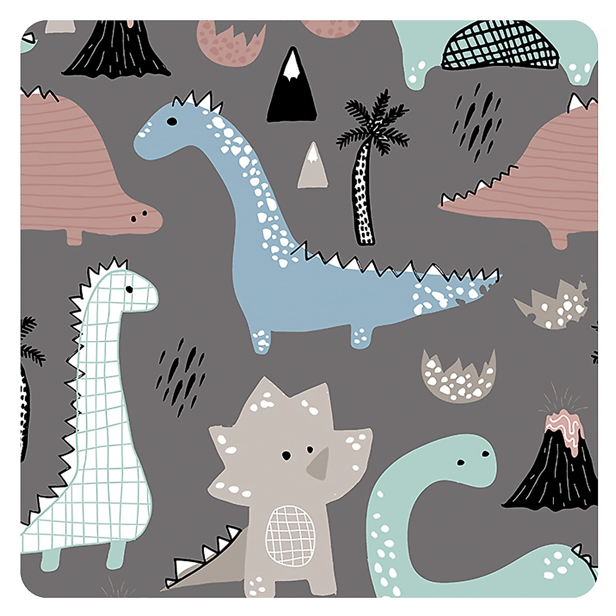 BapronBaby Dinosaur Drawing Bapron - No Neck Tie Safer Bib for Baby & Toddler - Soft Waterproof Stain Resistant - Machine Washable - Sz Preschool 3-5yrs