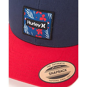 Hurley Men's Caps - Fairway Trucker Mesh Panel Baseball Cap Trucker Hat - Snap Back Hats for Men, Size One Size, Team Red