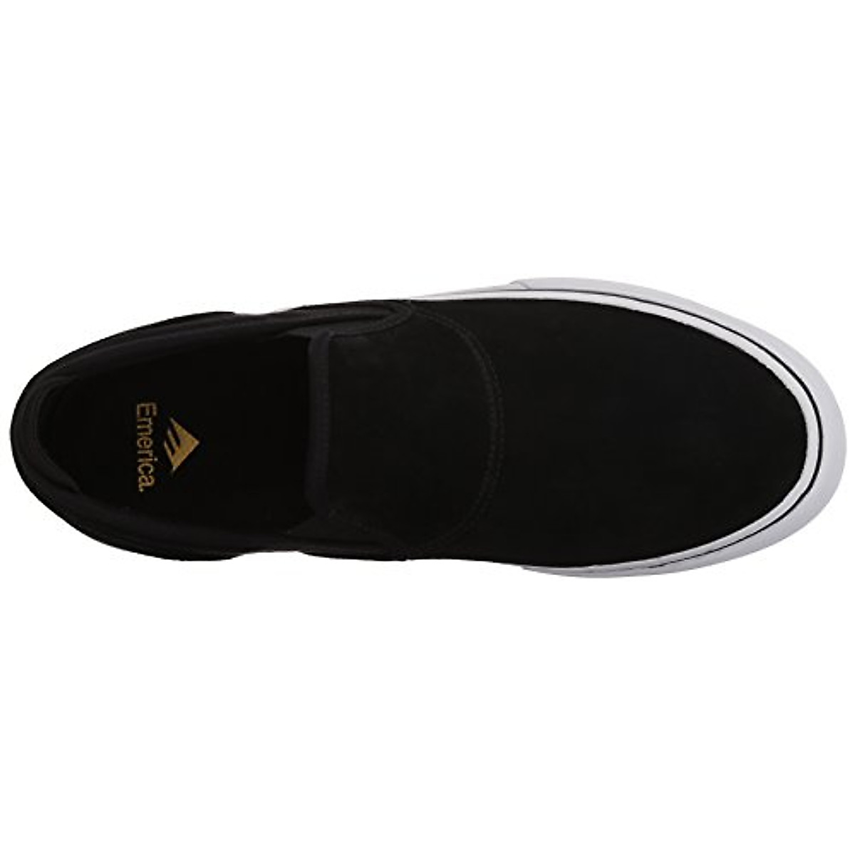 Emerica mens Wino G6 Slip-on Skate Shoe, Black/White/Gold, 9.5 US