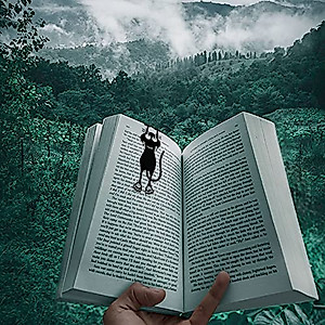 Funny Cat Bookmark, 2023 New Curious Cat Bookmark for Cat Lovers, Creative Hollow Kitten Bookmark, Black Kitten Hanging Bookmark, Funny Office School Gift for Book Lovers (5 Pcs)