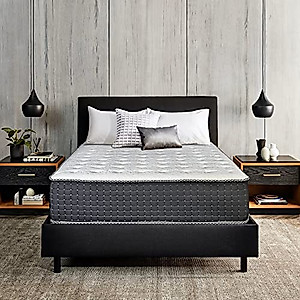 Treaton 14-Inch Luxury Foam Encased Firm Hybrid Mattress, Pocket Coil Springs for Motion Isolation & Pressure Relief, Strong Edge Support, High Density Foam, 2" Fluffy Quilted Top, King, Black