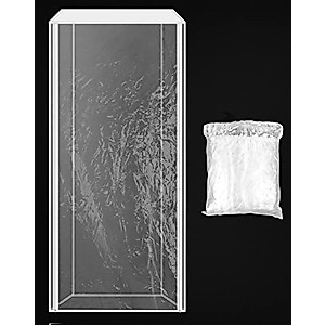 QWORK Bun Pan Rack Cover with Zippers, Clear Plastic Sheet Pan Rack Cover, 28" L x 23" W x 61" H, 20-Tier