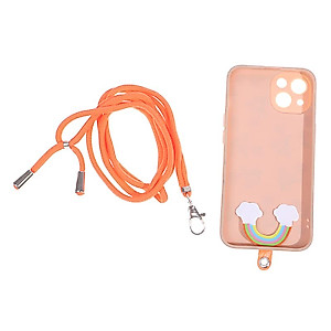wovsrose 1PC Universal Phone Lanyard Card Fixed Mobile Phone Shell Colorful Neck Cord Anti-Lost Lanyard Strap Phone Adjustable Safety Tether