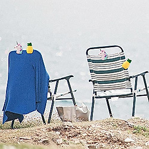 4 Pieces Beach Towel Clips Chair Clips Pineapple Unicorn Clips Chair Holders Jumbo Size Plastic Towel Clips for Pool Loungers Clothes Quilt Blanket