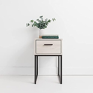Signature Design by Ashley Socalle Modern Industrial Nightstand, Natural Beige