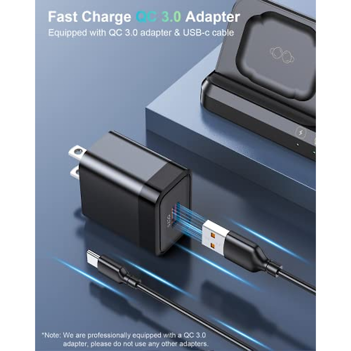 𝟮𝟬𝟮𝟯 𝗡𝗲𝘄 ZUBARR Wireless Charging Station for Samsung and Android Multiple Devices 3 in 1 Fast Charger Dock Stand for Phone Galaxy Z Flip 4/3 Z Fold S22 S20 Ultra, Galaxy Watch 5/4/3, Buds