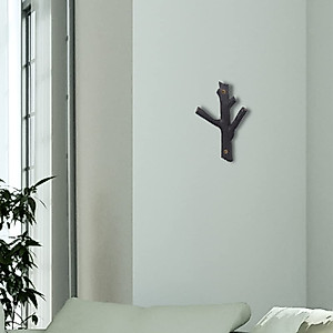 Comfy Hour Antique and Vintage Collection Cast Iron Double Key Coat Hooks Clothes Rack Wall Hanger - Branch, Heavy Duty, Recycled