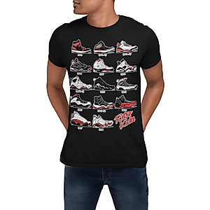 Jordan Retro Sneakers Image T Shirt to Match Jordans, Tee to Match Jordan 1 2 3 4 5 6 11 12 13 Gift for Jordan Black