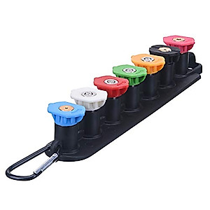 M MINGLE Pressure Washer Tips Set with Nozzle Holder, 7 Nozzle Tips, 1/4 Inch Quick Connect, 4000 PSI