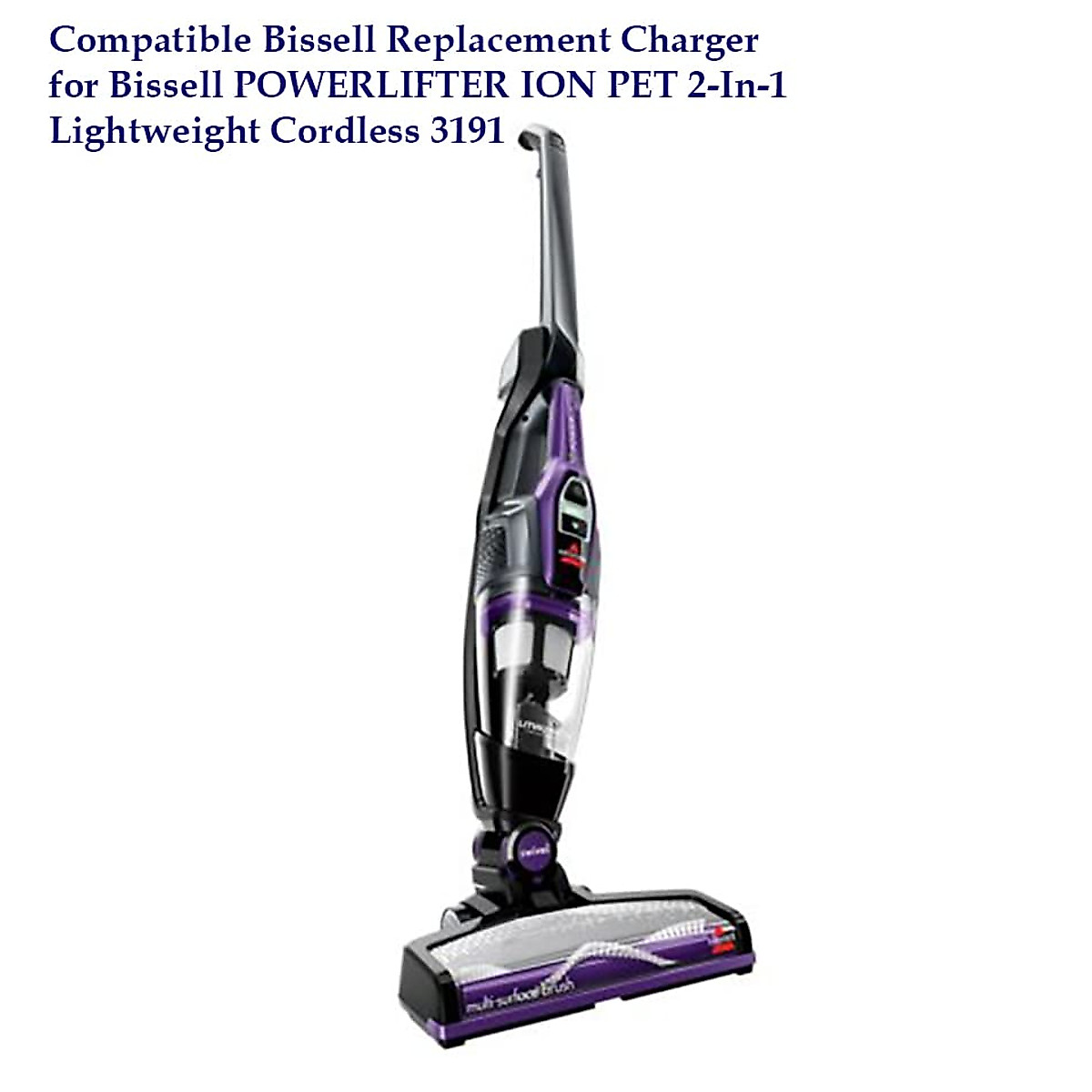 Replacement Charger for Bissell Powerlifter ION PET 2-in-1 Lightweight Cordless 3191 3191C Lithium-ion Battery 14v 800mA 2-in-1 Cordless Stick Vacuum E-Tek ZD12D140080US