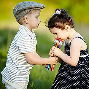 Gersoniel 48 Pieces Fruit Scent Inspirational Pencils Student Colorful Fruit Pencils Kids Motivational Graphite Pencil Cylinder Wood Pencil Colored Pencils with Eraser Gift for School Supply Vivid