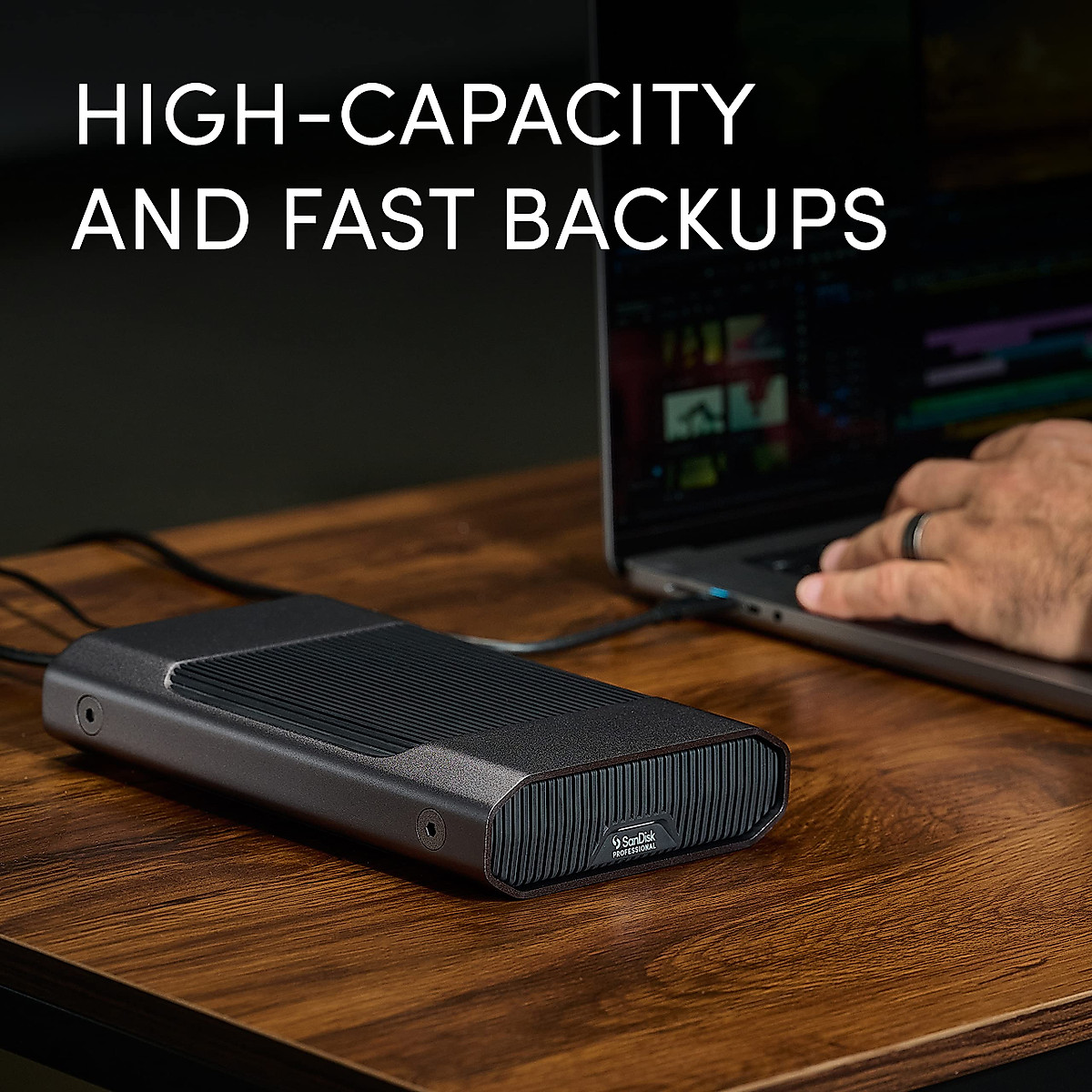 SanDisk Professional 6TB G-Drive Enterprise-Class External Desktop Hard Drive - 7200RPM Ultrastar HDD Inside, USB-C (10Gbps), USB 3.2 Gen 2, Mac Ready - SDPHF1A-006T-NBAAD
