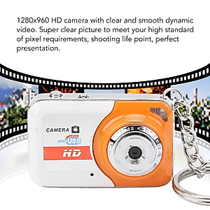Pomya Mini DV Camera, Small Video Camera Recorder Motion Detection Support 32G Memory, USB Mini Camera Keychain Video Recorder for Webcam, Kids Students ()
