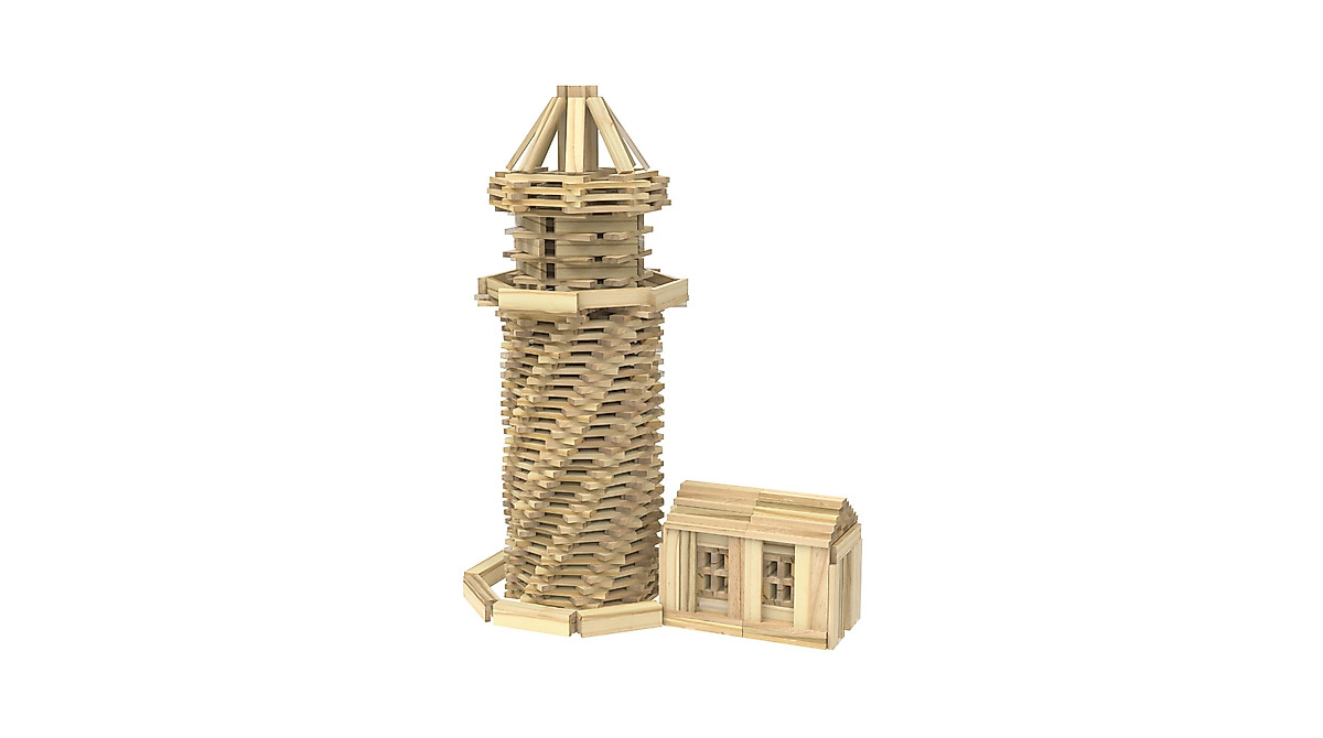 MindWare KEVA Structures 600 Plank Wooden Blocks Set - Build & Learn
