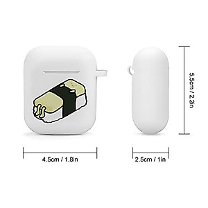 Cute Egg Sushi Silicone AirPods Case Protective Cover Compatible with AirPods 2 & 1 with Keychain