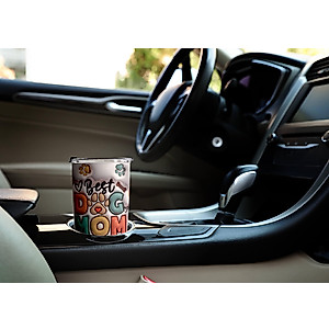 Fancyfams Best Dog Mom Tumbler, 20 oz Stainless Steel Thermal Insulated Coffee Mug, Dog Mom Gifts for Women, Cup Tumbler for Women, (20oz)