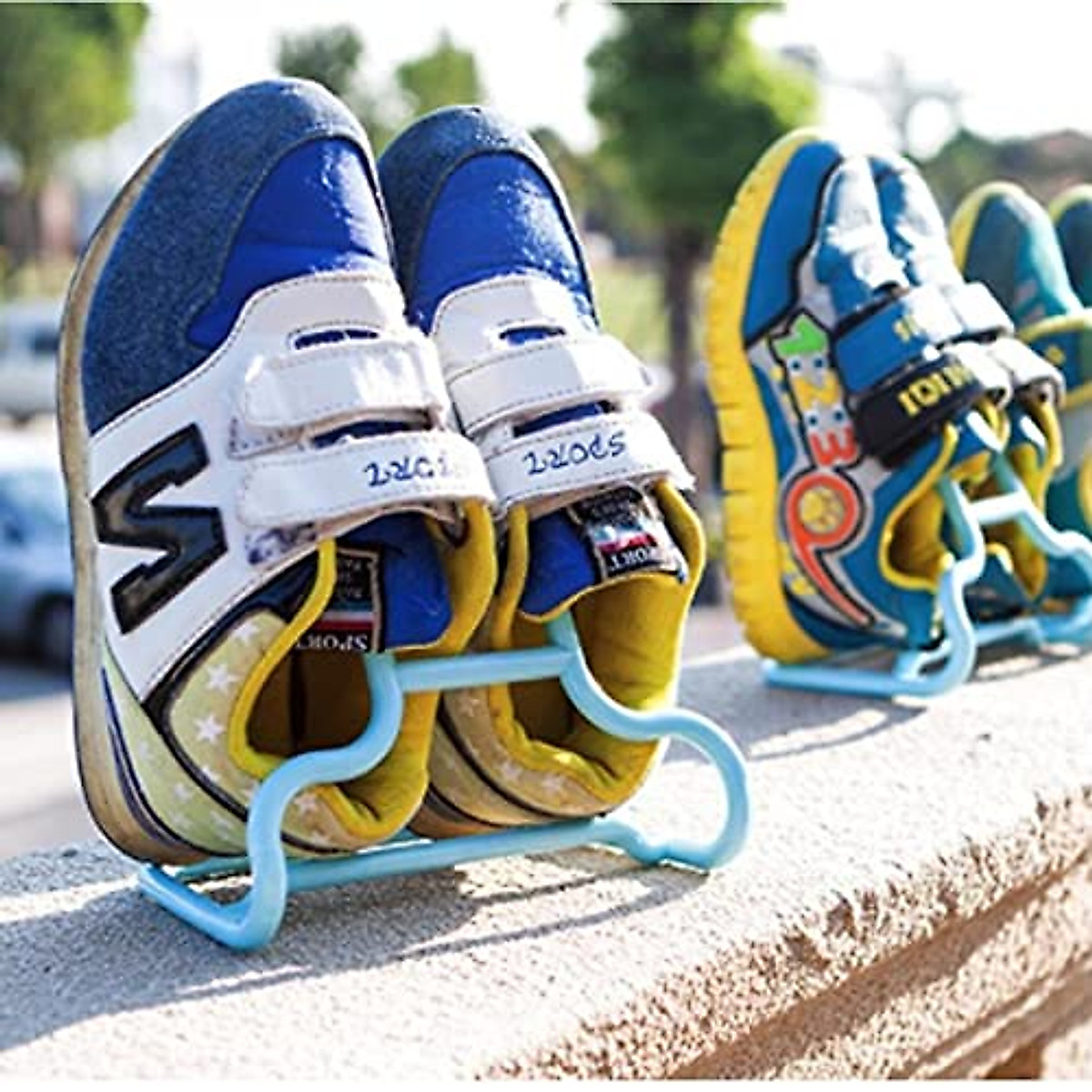 10pcs/Set Shoes Drying Rack Boost Stand Children Kids Shoes Hanger Hanging Shelf Wardrobe Organizer Hanger