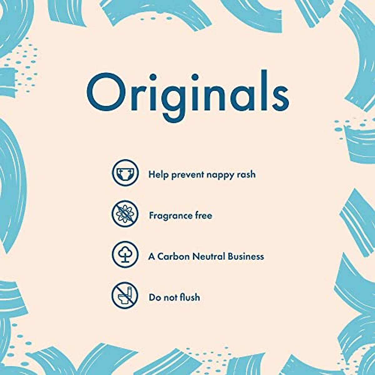 Aqua Wipes Originals Baby Wipes - Vegan, Sensitive, Biodegradable Wipes with 99.6% Water. Suitable for Newborns (Printed Carton of 12 Packs of 64 Wipes, 768 Wipes)