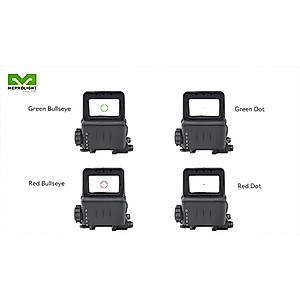 MEPROLIGHT® MEPRO RDS PRO V2 Mil-Spec Electro Optic Red Dot Sight, 2.2 MOA red Bullseye Reticle,16 Reticle Brightness, Picatinny