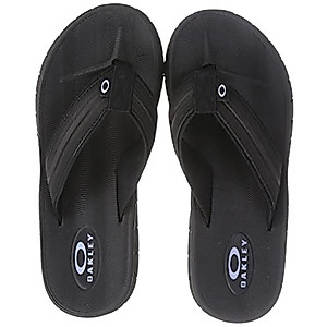 Oakley Men's Pier Ellipse Flip Flop, Blackout, 13