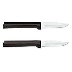 Rada Cutlery Peeling Paring Knife, W202/2, Black Handle, Pack of 2