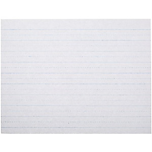 School Smart 085439 Alternate Ruled Paper without Margin, 10.5" Length, 8" Width, White (Ream of 500)