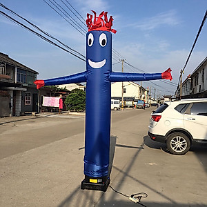 20ft Advertising Inflatable Tube Men(No Blower) Giant Waving Arm Fly Puppet Christmas Decorative Signs for Business Store Party