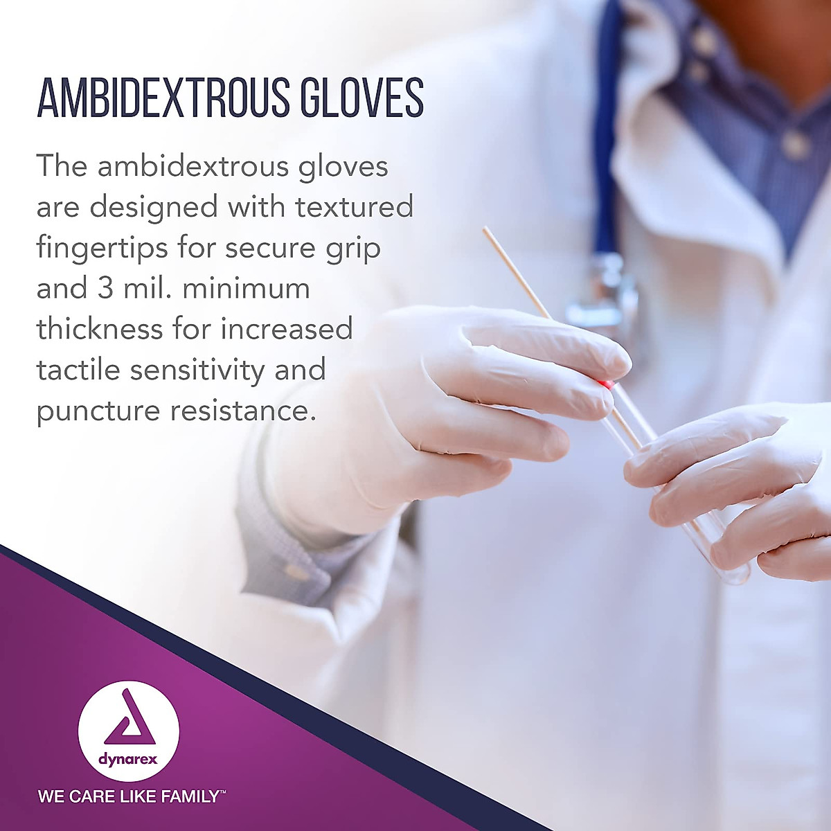 Dynarex Safe-Touch Disposable Latex Exam Gloves, Powder-Free, Used in Healthcare & Professional Settings, Bisque, 1 Box of 100 Gloves (Medium)