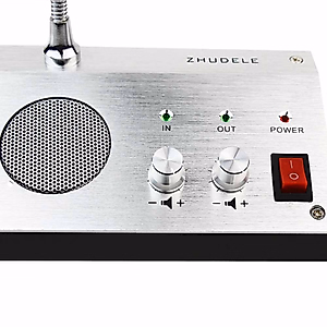 Higoo ZDL-9908 Bank/Office/Store/Station Counter Window Intercom System, Dual-Way Intercommunication Microphone, Interphone System