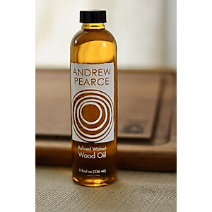 Andrew Pearce Premium Walnut Wood Oil Bowl Conditioner 8oz - Wooden Bowl and Cutting Board Oil