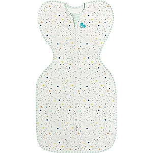 Love to Dream Swaddle UP Organic Lite 0.2 TOG, Stardust, Small, 8-13 lbs, Better Sleep, Allow Baby to Sleep in Their Preferred Arms Up Position for Self-Soothing, Snug Fit Calms Startle Reflex