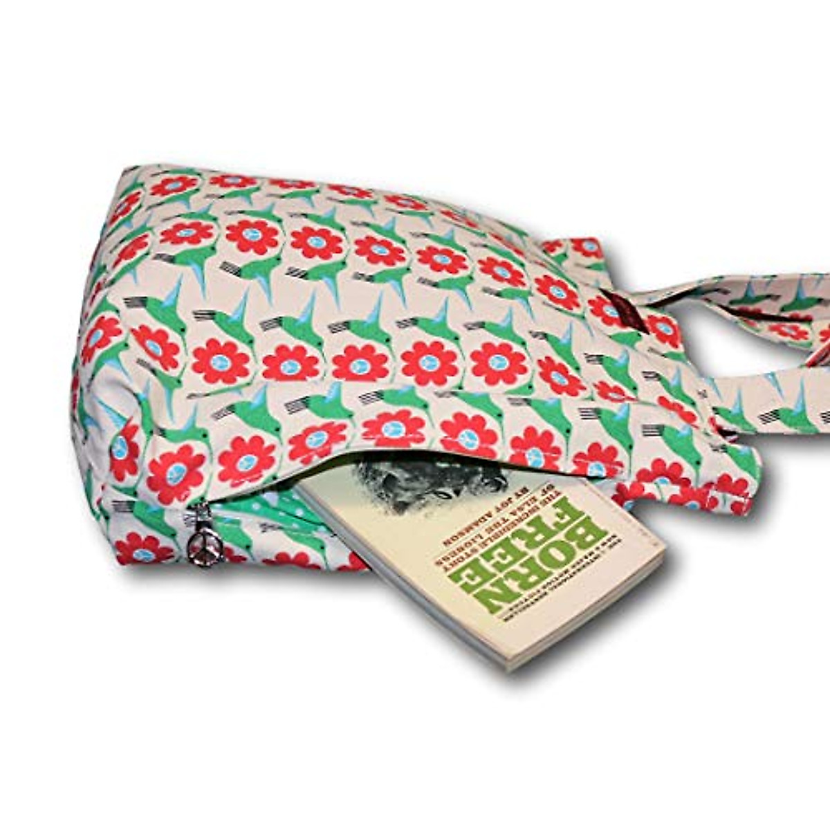 Bungalow 360 Reversible Canvas Tote Bag (Hummingbird)