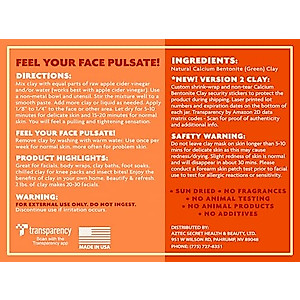 Aztec Secret – Indian Healing Clay 1 lb – Deep Pore Cleansing Facial & Body Mask – The Original 100% Natural Calcium Bentonite Clay – New Version 2