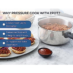 Zavor ZPot 4.2 Quart 15-PSI Pressure Cooker - Polished Stainless Steel