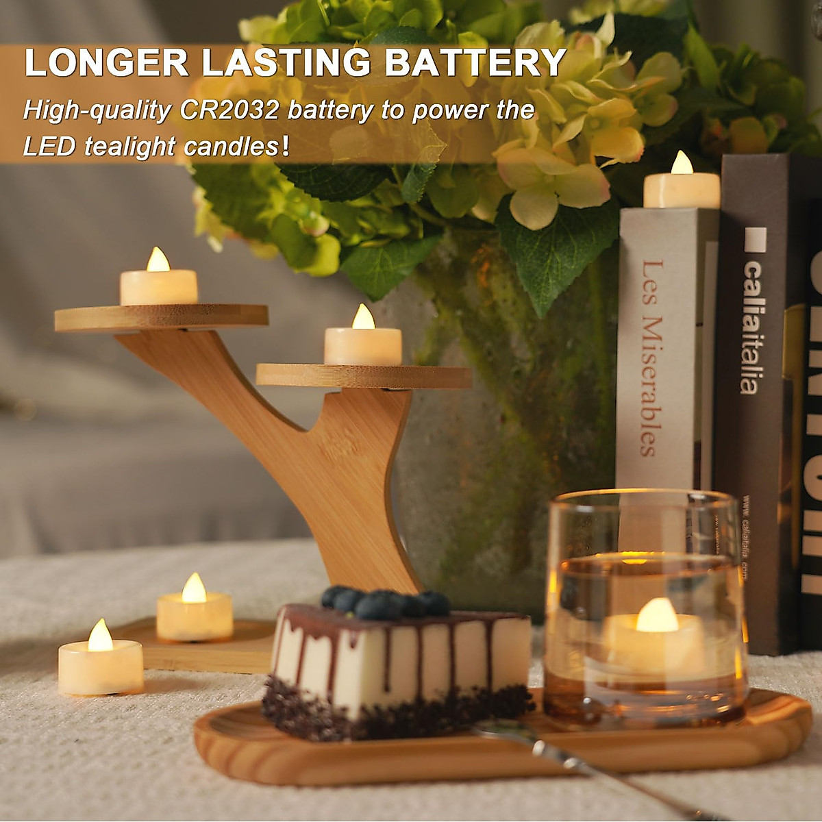 BEICHI 100-Pack Flameless LED Tea Light Candles Bulk, Warm White Battery Operated Votive Tealight Little Candles, Small Electric Fake Tea Candles for Holiday, Wedding, Parties