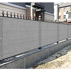 ALBN Balcony Privacy Screen Weather Resistance Windshield UV Protection HDPE Patio Balcony Covering, with Eyelet, Height 1.1m/1.2m (Color : Gray, Size : 1.1x5m)