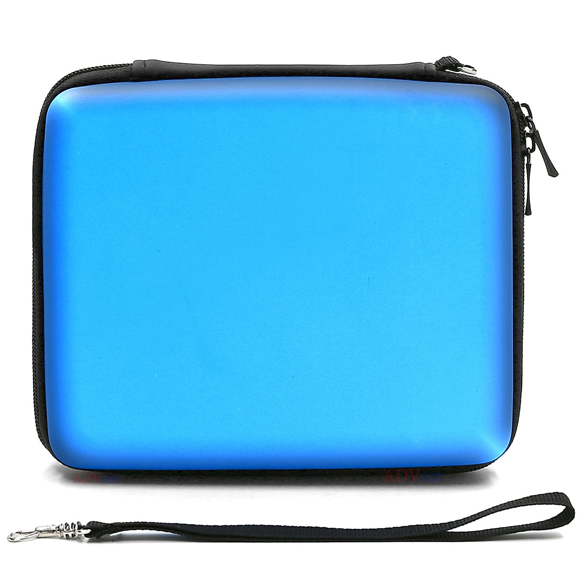 ADVcer 2DS Case, EVA Waterproof Hard Shield Protective Carrying Case with Hand Wrist Strap and Double Zipper Compatible with Nintendo 2DS (Blue)
