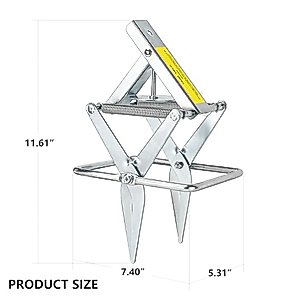 YardYield Mole Trap,Galvanized Steel Mole Scissor Trap,Reusable Mole Gopher Trap,Easy Set Quick Capture Gopher Trap for Lawns (Silver)