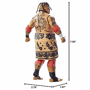 WWE MATTEL Umaga Royal Rumble Elite Collection Action Figure with Authentic Gear & Accessories, 6-in Posable Collectible Gift for Fans Ages 8 Years Old & Up,Multicolor