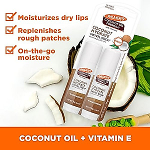 Palmer's Coconut Oil Formula Moisturizing Swivel Stick with Vitamin E, Lip Balm, Face & Body Moisturizer Stick, Ideal for Treating Dry Skin Patches (Pack of 2)