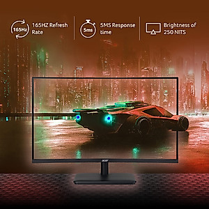 Acer ED270R 27 Inch Full HD Curved Gaming Monitor with 165Hz Refresh Rate I AMD FreeSync I 2 X HDMI 1 X Display Port